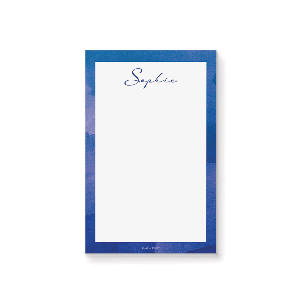 Personalized Blue Watercolor Notepad, Pool Party Birthday Writing Pape ...