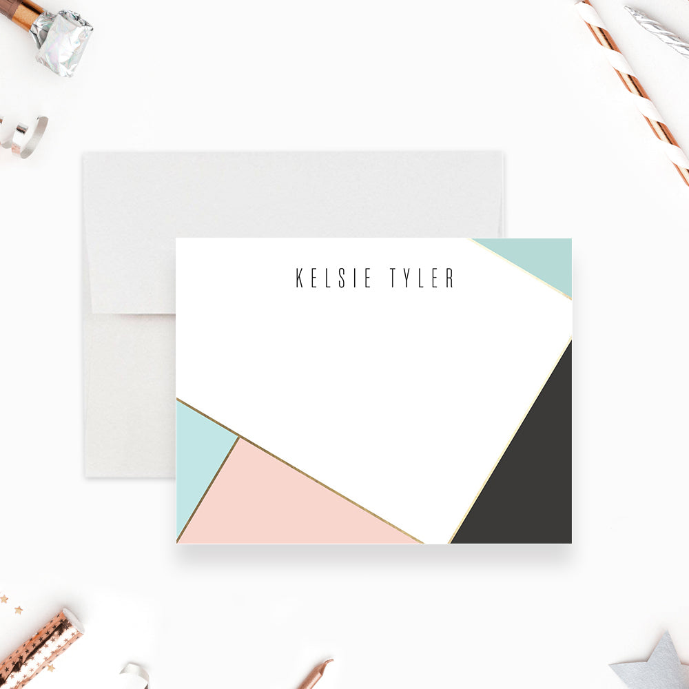 Business Event Thank You Card with Geometric Design