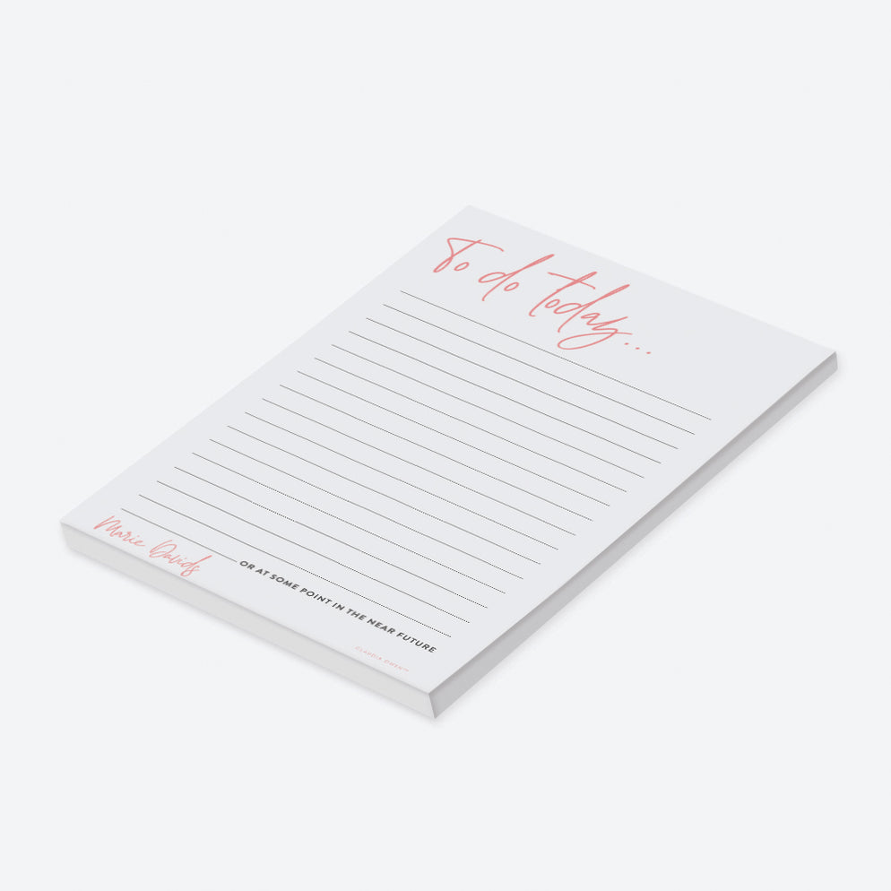To Do Today Funny Notepad Planner, Modern Daily To Do List Desk Pad Or