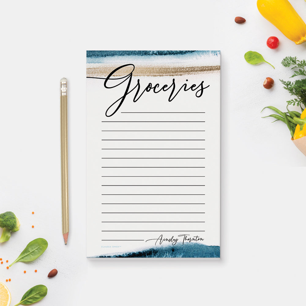 Shopping Grocery List Notepad, Grocery List Pad, Personalized Kitchen