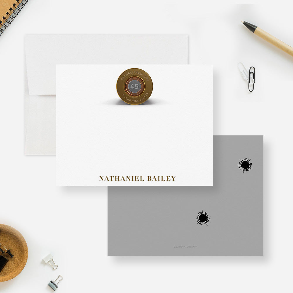 Bullet Note Card for Hunters and Gun Lovers