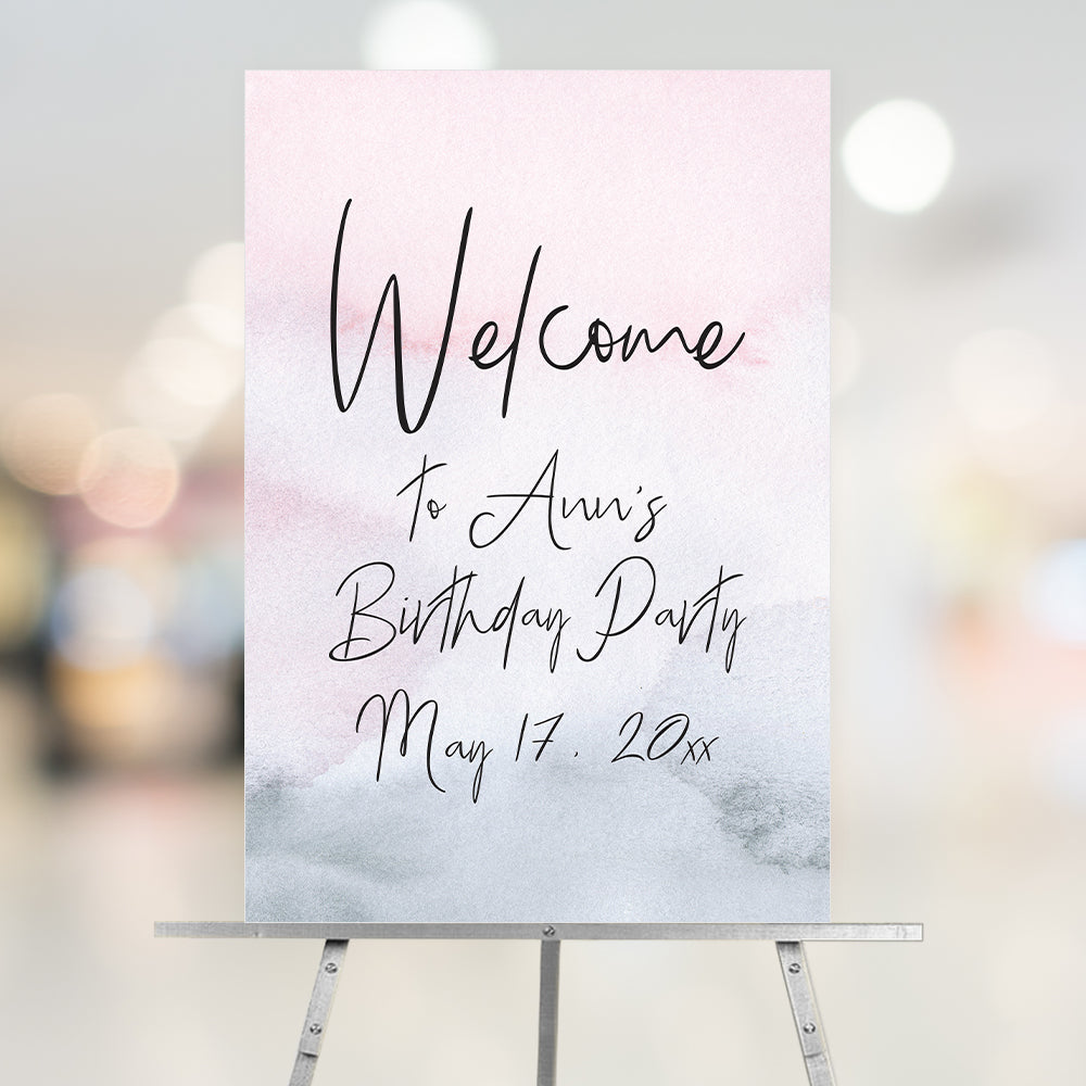 Custom Birthday Party Welcome Sign for Women