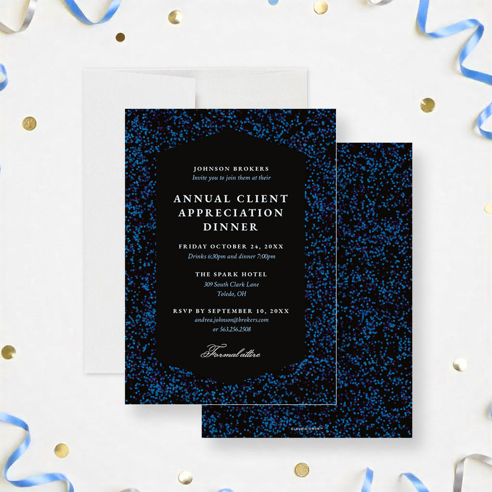 Corporate Client Appreciation Dinner Invitation Elegant Design