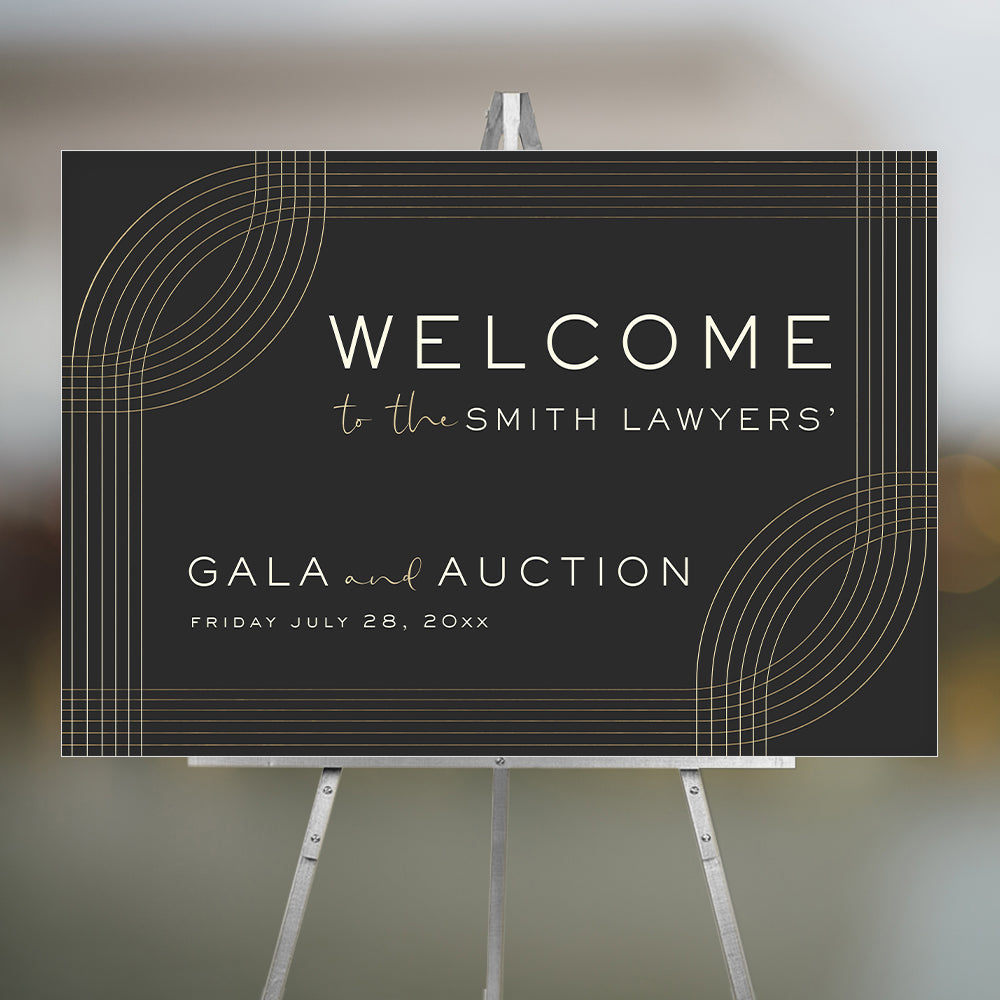 Personalized Business Gala Welcome Sign Corporate Event Decor