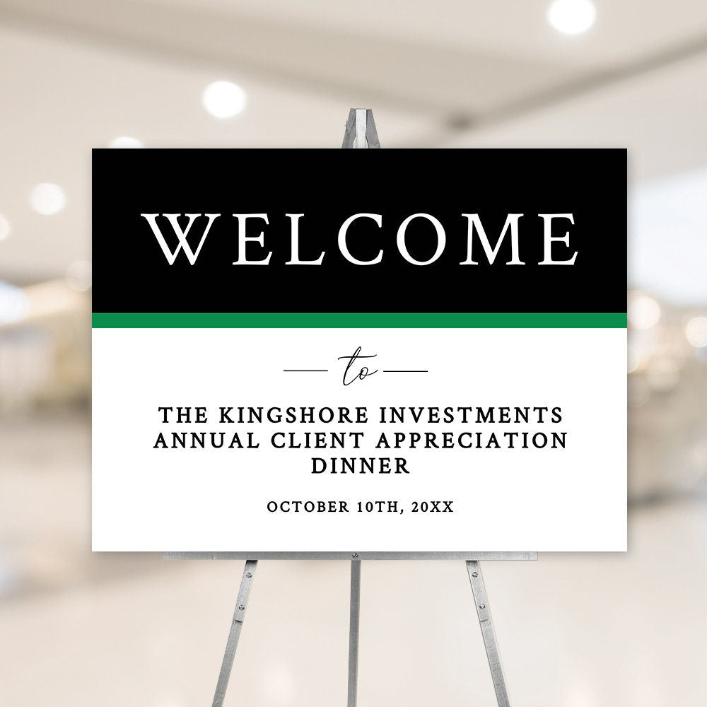 Printable Welcome Sign, Business Sign Editable Template, Personalized