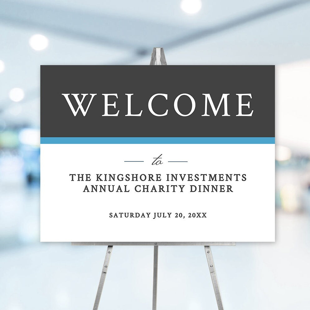 Printable Welcome Sign, Business Custom Sign Editable Template, Person