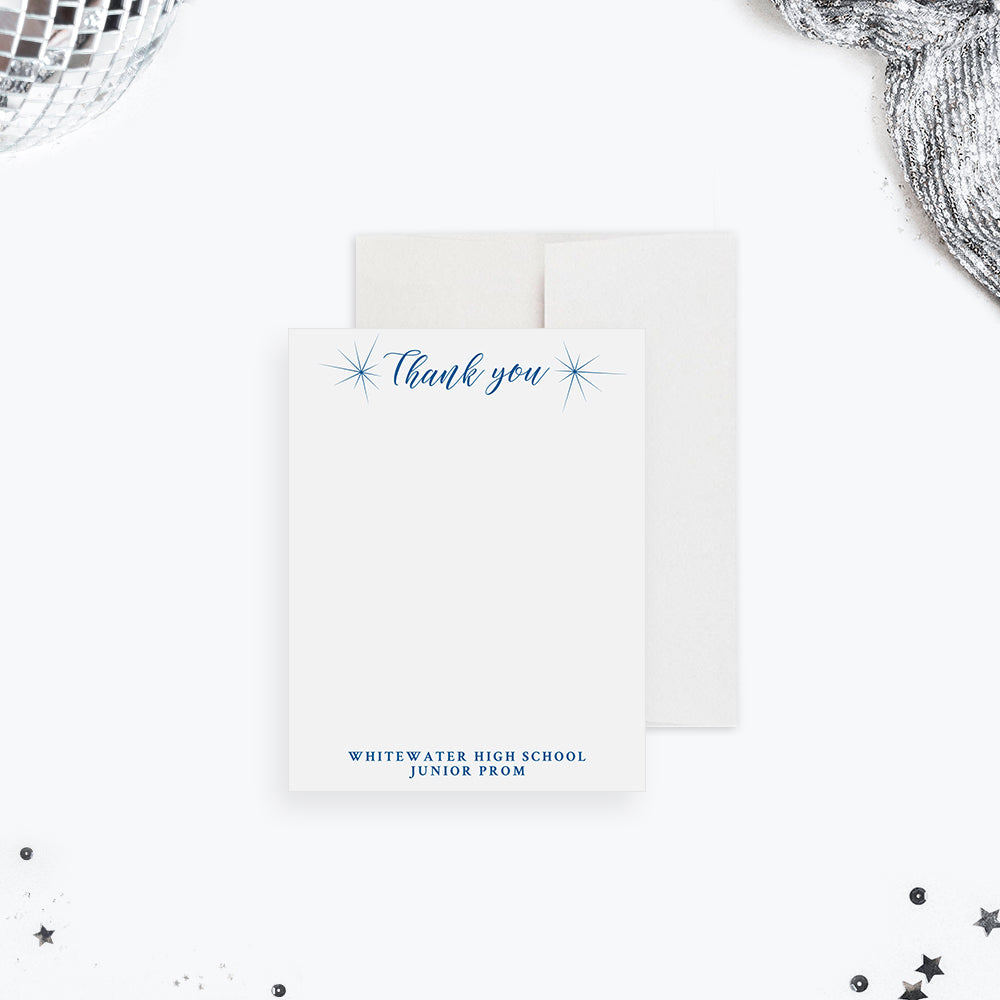 Junior Prom Thank You Card Starry Night Stationery