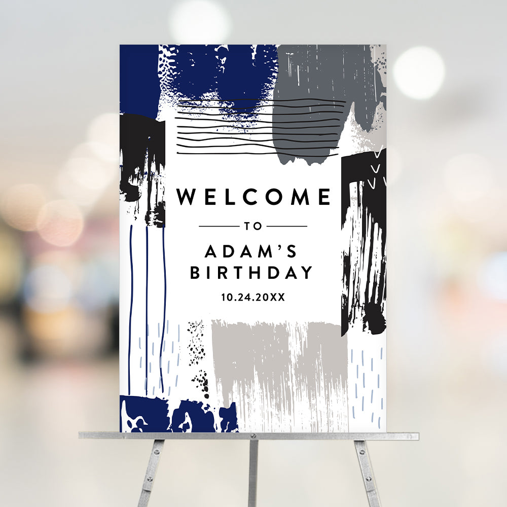 Personalized Birthday Welcome Sign for Him