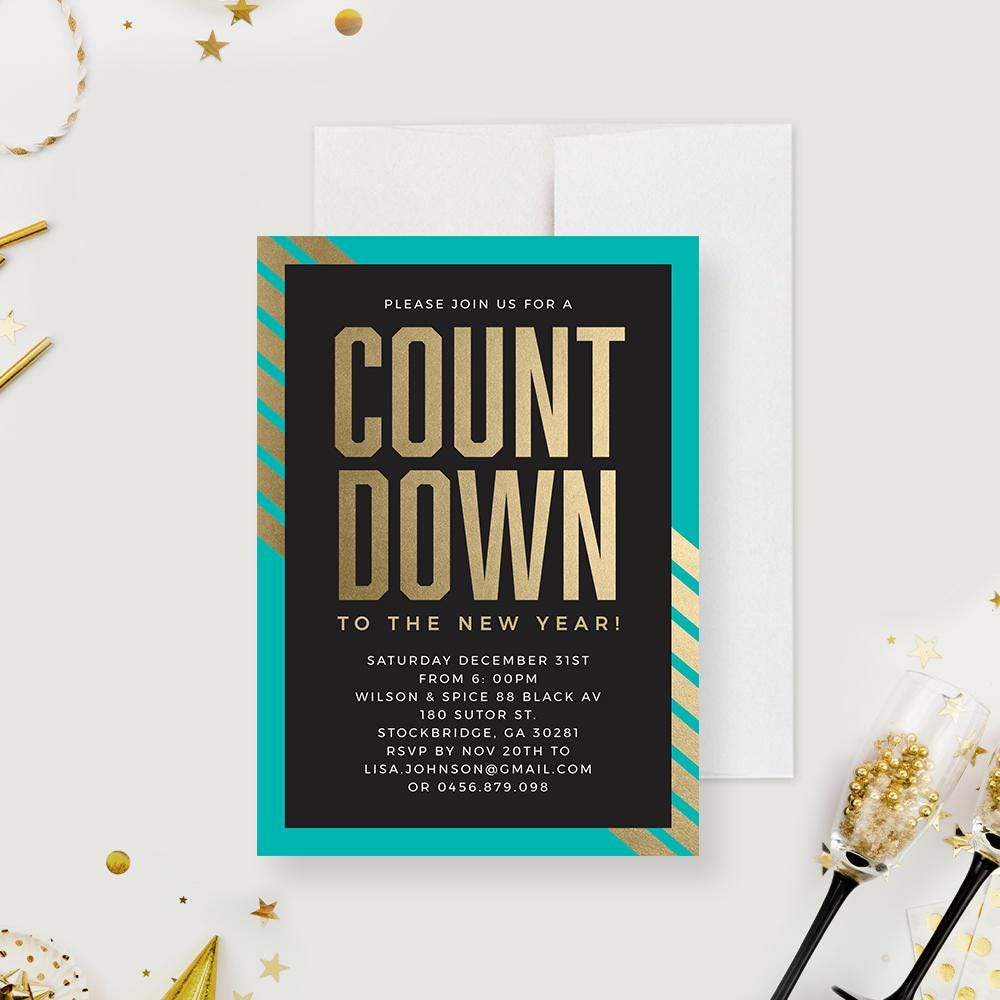 New Year’s Eve Countdown Party Invitation Template