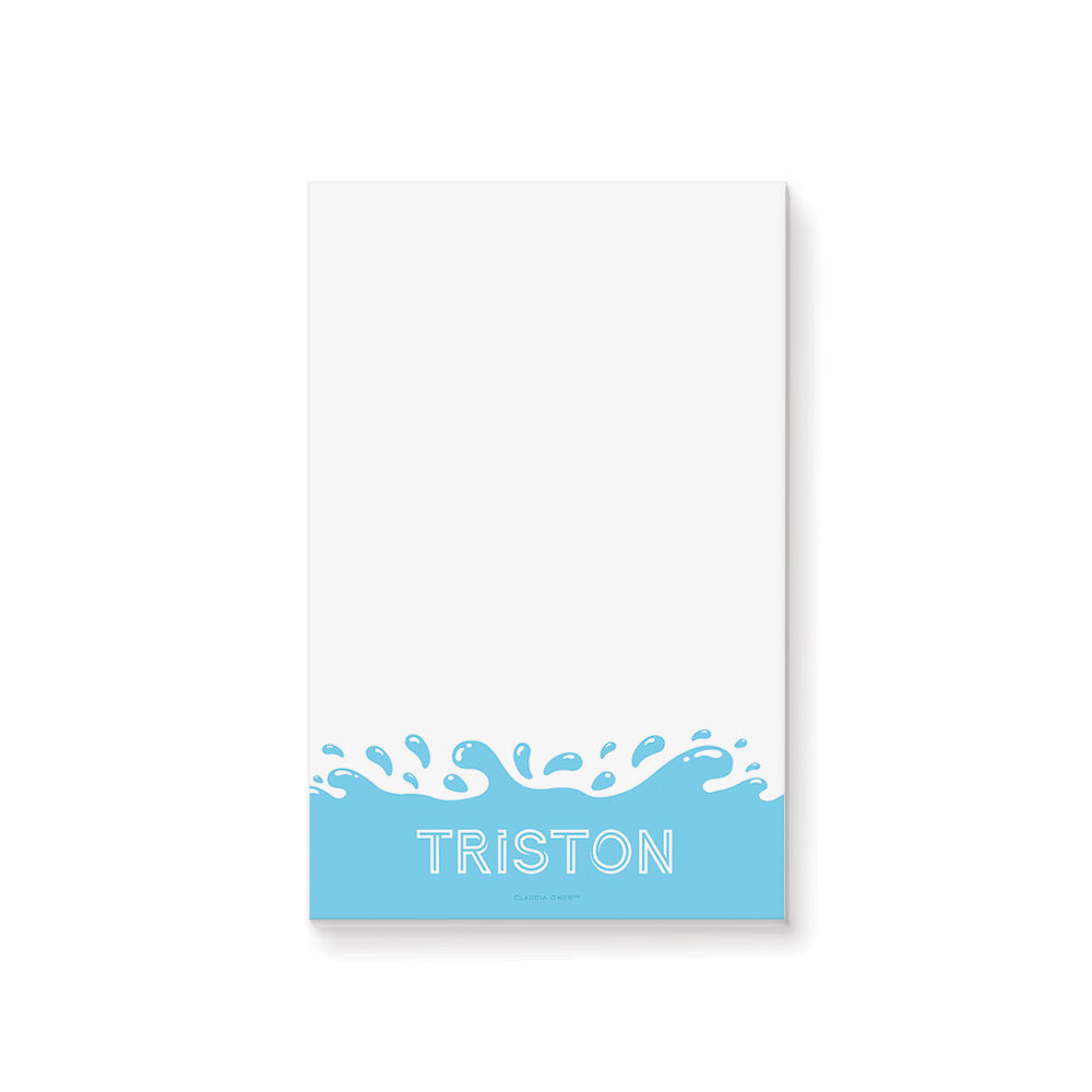 Personalized Pool Party Notepad Kids Summer Stationery