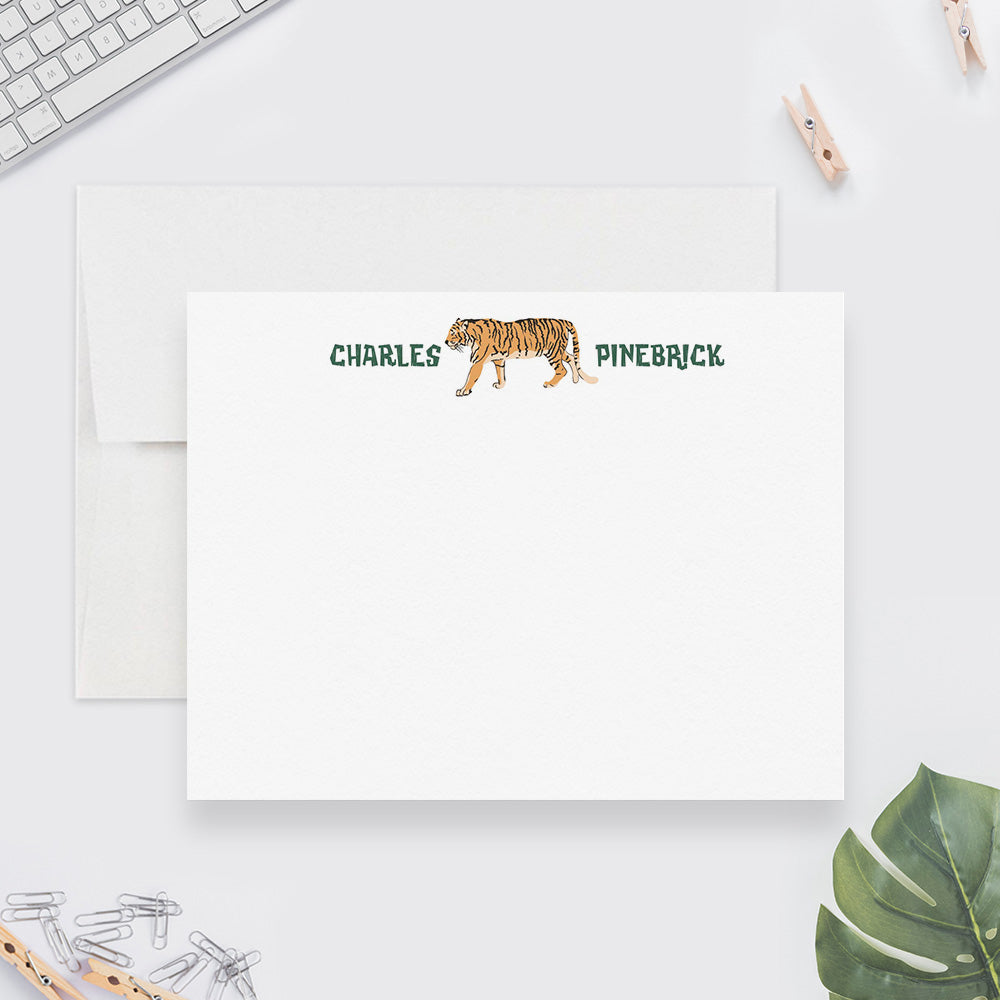 Jungle Tiger Note Cards for Boys and Nature Lovers