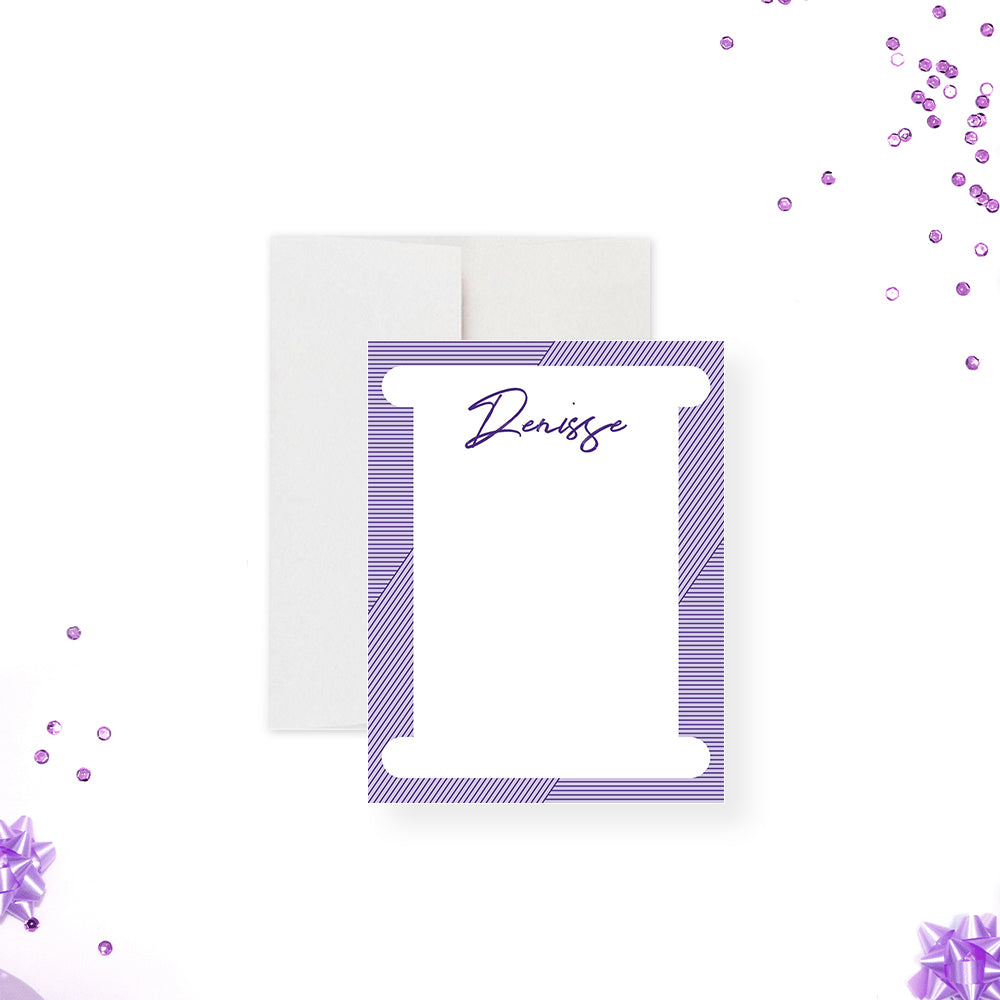 Personalized Spool of Thread Note Card, Sewing Lover Stationery, Dress