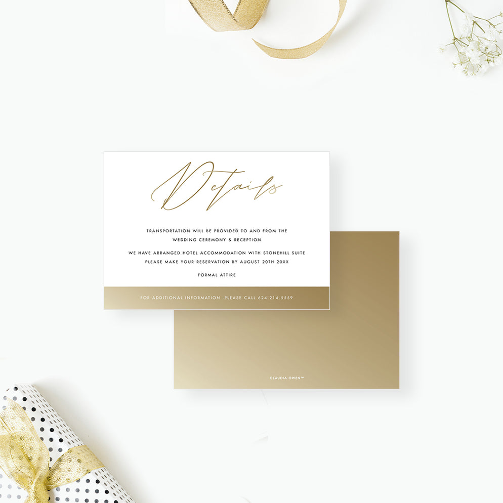 Elegant Script Wedding Invitation Card