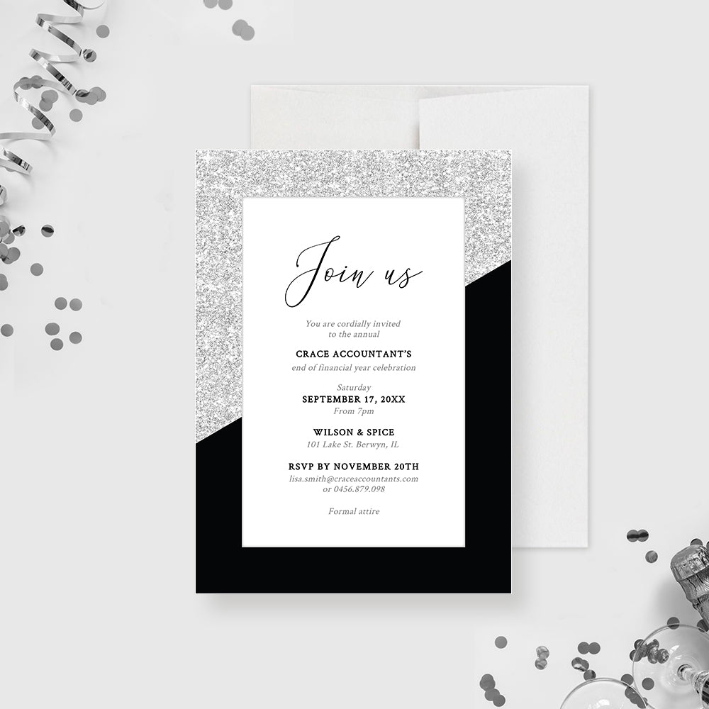 Join Us Party Invitation Editable Template, Business Printable Digital