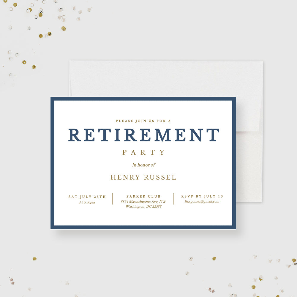 Printable Retirement Invitations Cards Editable Teacher Retirement